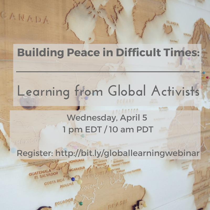 Webinar: Building Peace In Difficult Times: Learning From Global ...