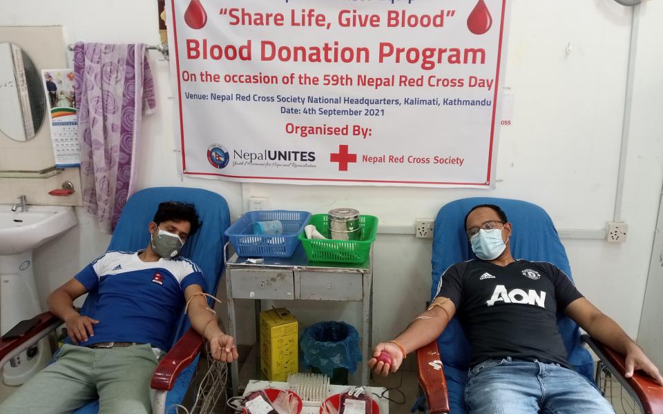 Blood Donation Program Organized Jointly by Nepal Unites and Nepal Red ...